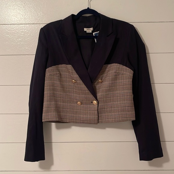 Jason Wu | Jackets & Coats | Nwt Jason Wu Cropped Blazer Navy With Gray ...